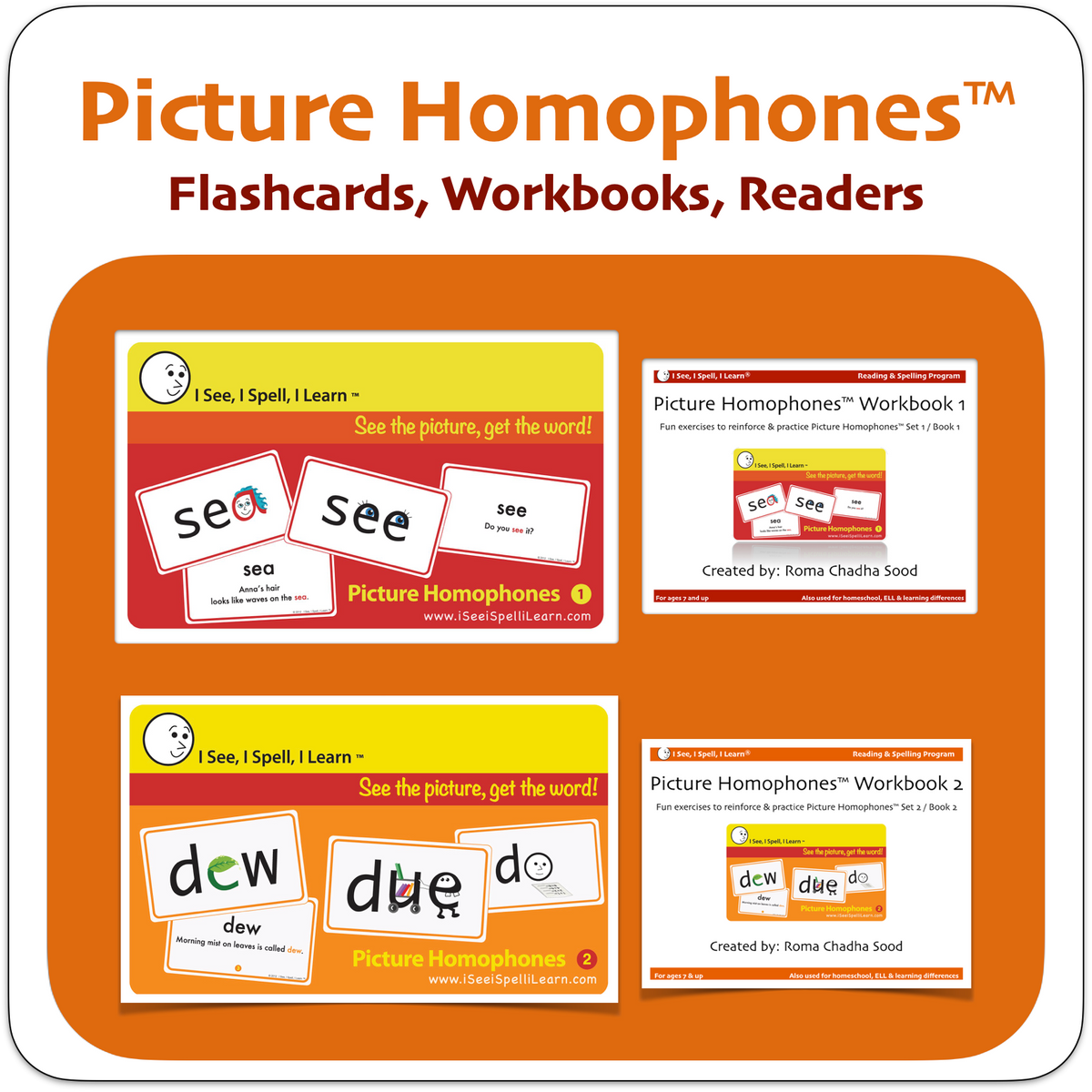 Picture Homophones™ Series – I See, I Spell, I Learn, LLC