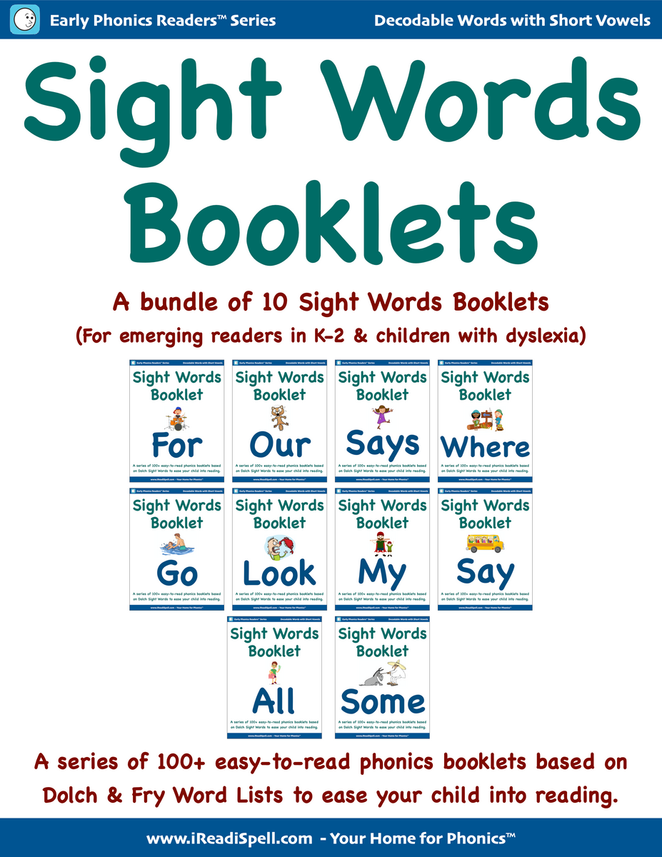 Bundles of Sight Words Booklets (Based on Dolch & Fry Word Lists) – I ...
