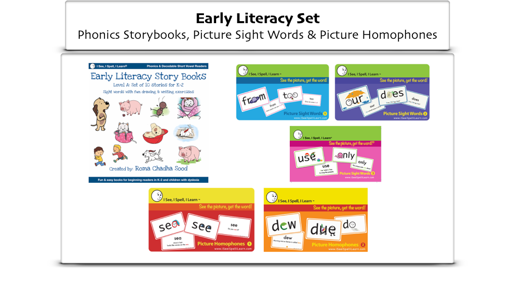Literacy, Reading, Spelling Tools Bundle - Phonics Readers, Picture Si ...