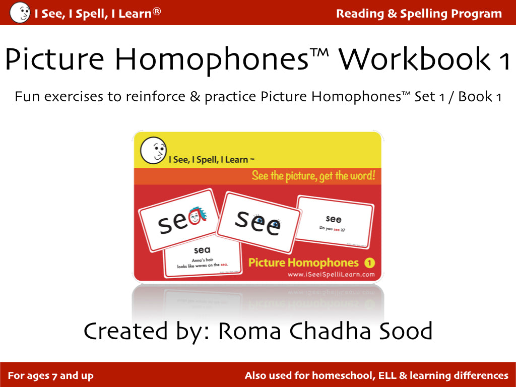 Picture Homophones™ eWorkbooks - Sets 1 & 2 (Digital Purchase & Downlo ...