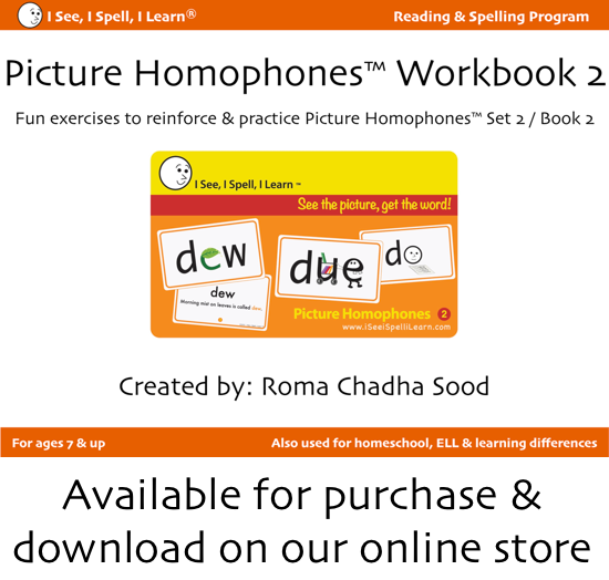 I See, I Spell, I Learn® - Picture Homophones™ Flashcards - Set 2 – I ...