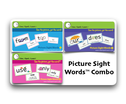 I See, I Spell, I Learn® - Picture Sight Words™ Flashcards Sets 1, 2&3 ...