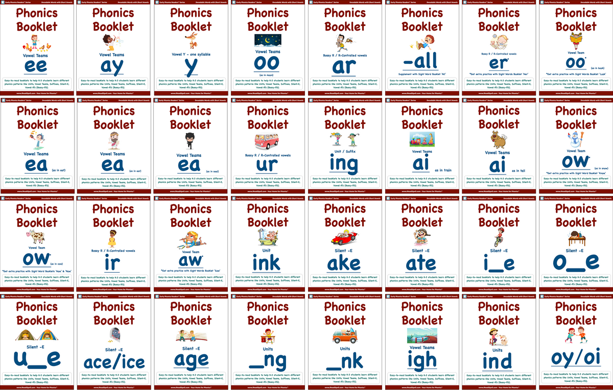 All 32 Phonics Patterns Booklets - Super Bundle - (PDF Downloads) – I ...